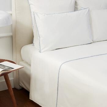 Drap plat – linge de lit haut de gamme – Descamps