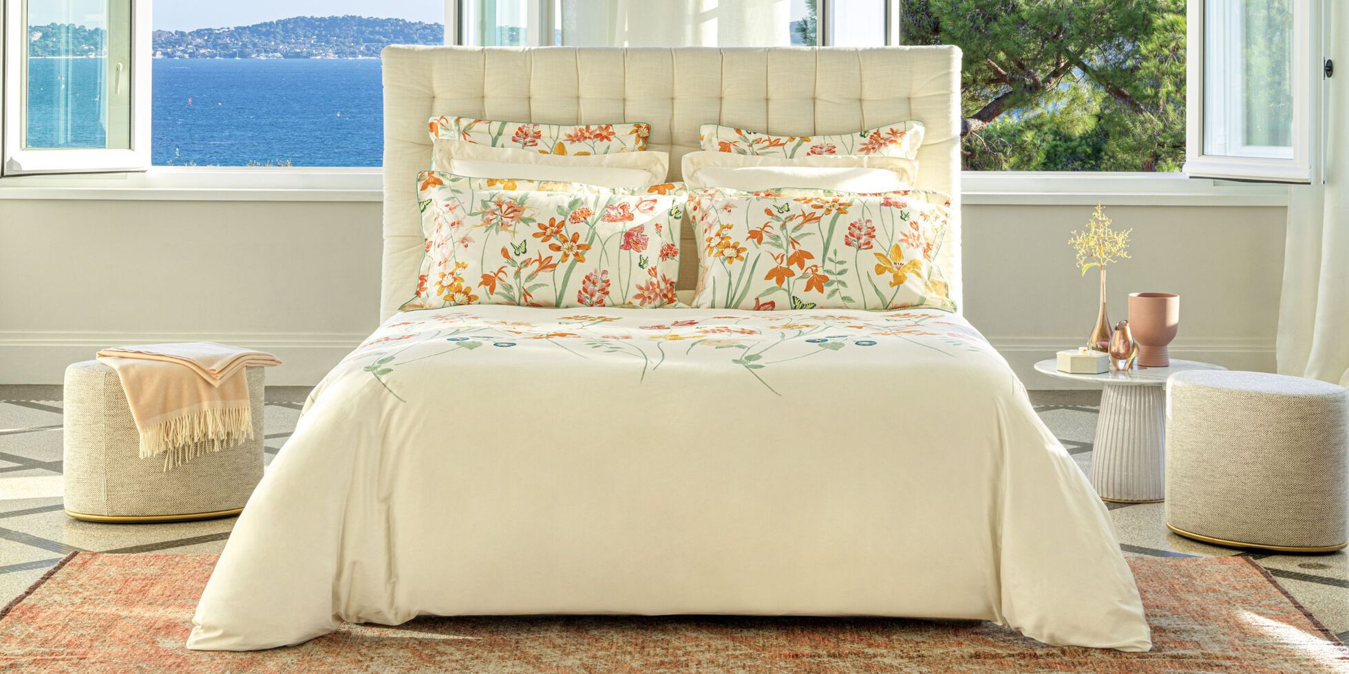 Linge de maison Descamps, linge de lit, parures de bain et accessoires