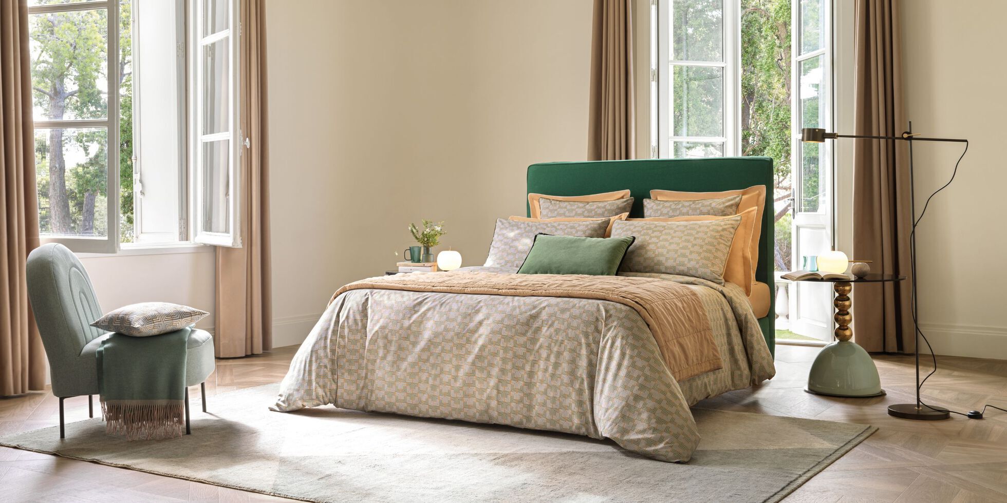 Linge de maison Descamps, linge de lit, parures de bain et accessoires