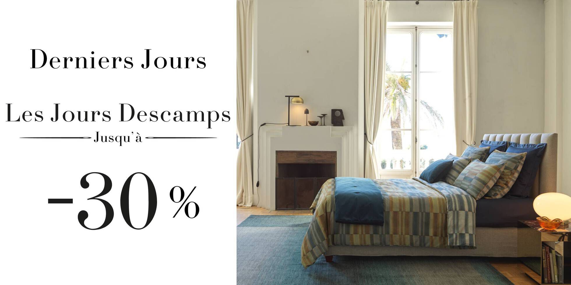 Linge de lit, bain et décoration haut de gamme - Descamps