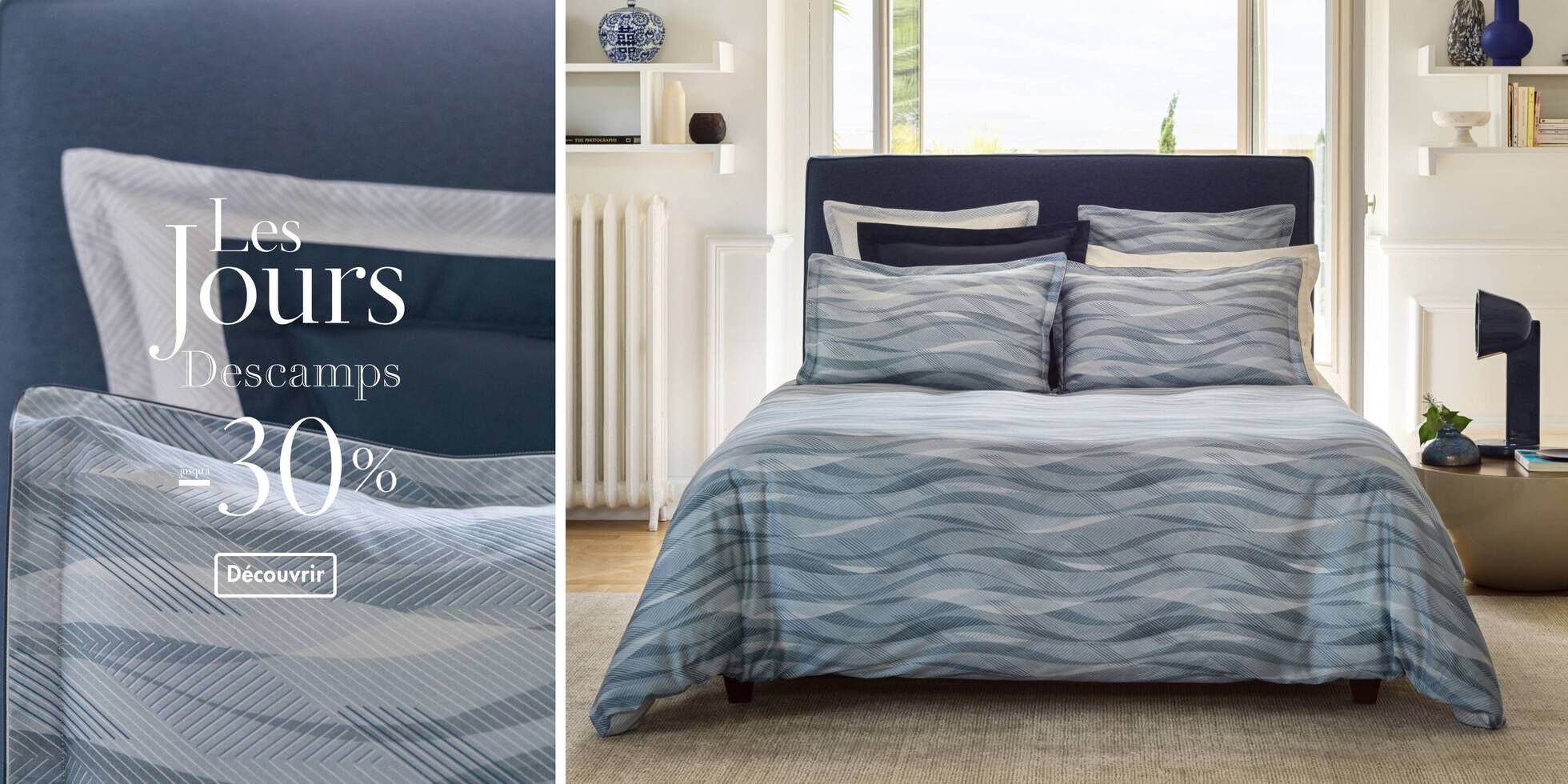 Linge de lit, bain et décoration haut de gamme - Descamps