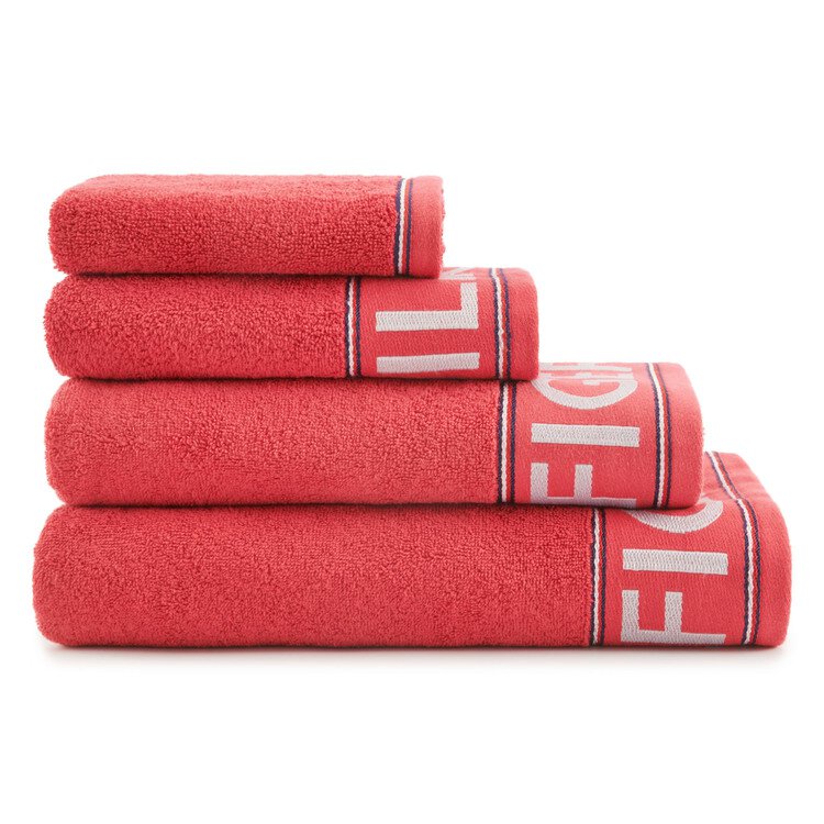 Serviette de bain TH DEGREE RED | Linge de Bain | Tommy Hilfiger