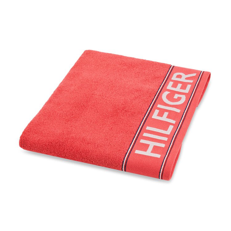 Serviette de bain TH DEGREE RED | Linge de Bain | Tommy Hilfiger